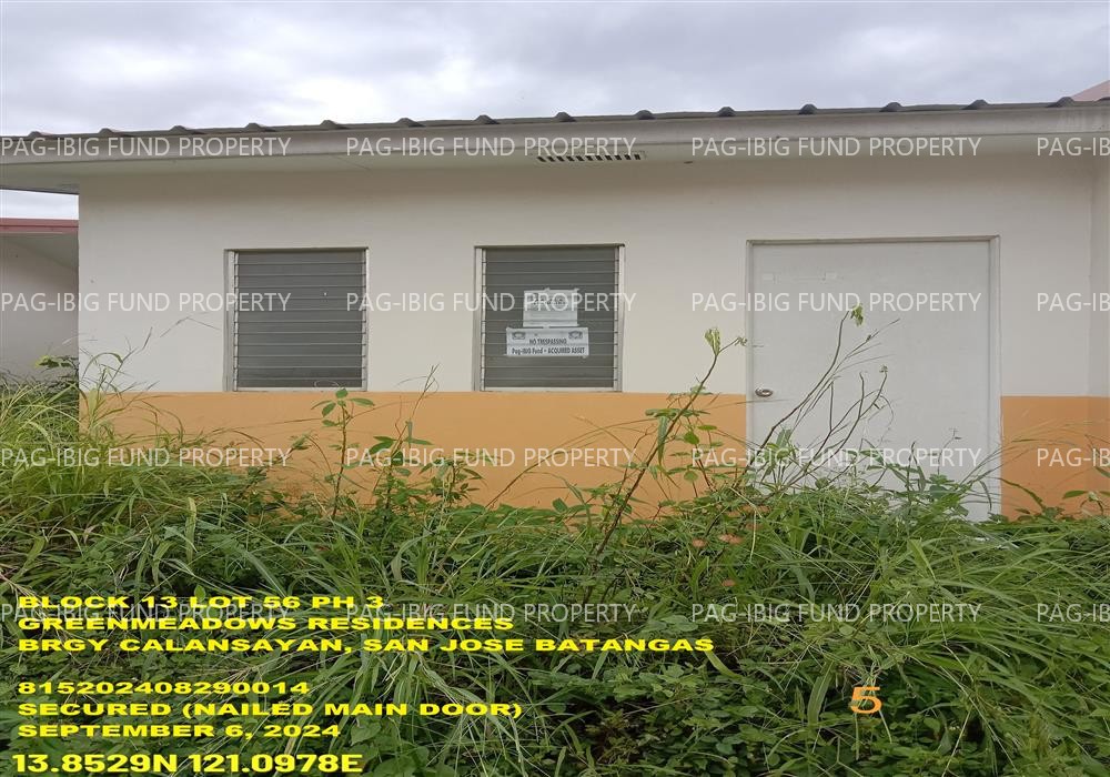 Pag-IBIG foreclosed Row House - End with Eaves in Lot 56 Blk. 13 Phase ...